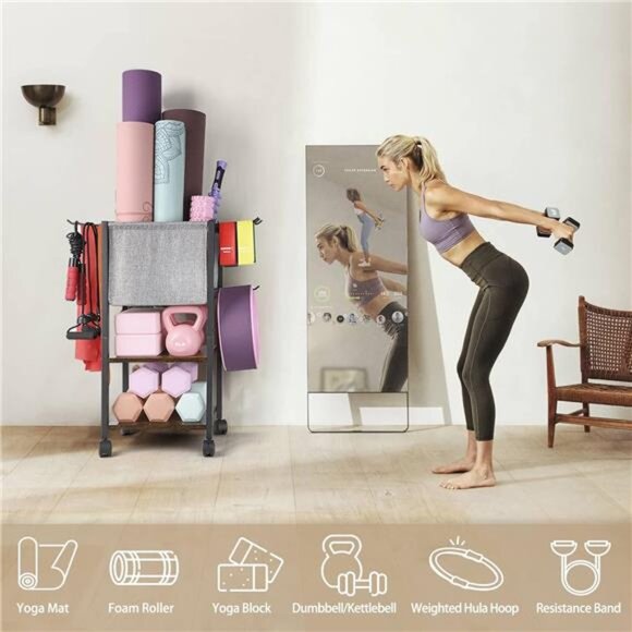 Storage & Organization | Yoga Mat Storage Rack Home Gym Equipment ...